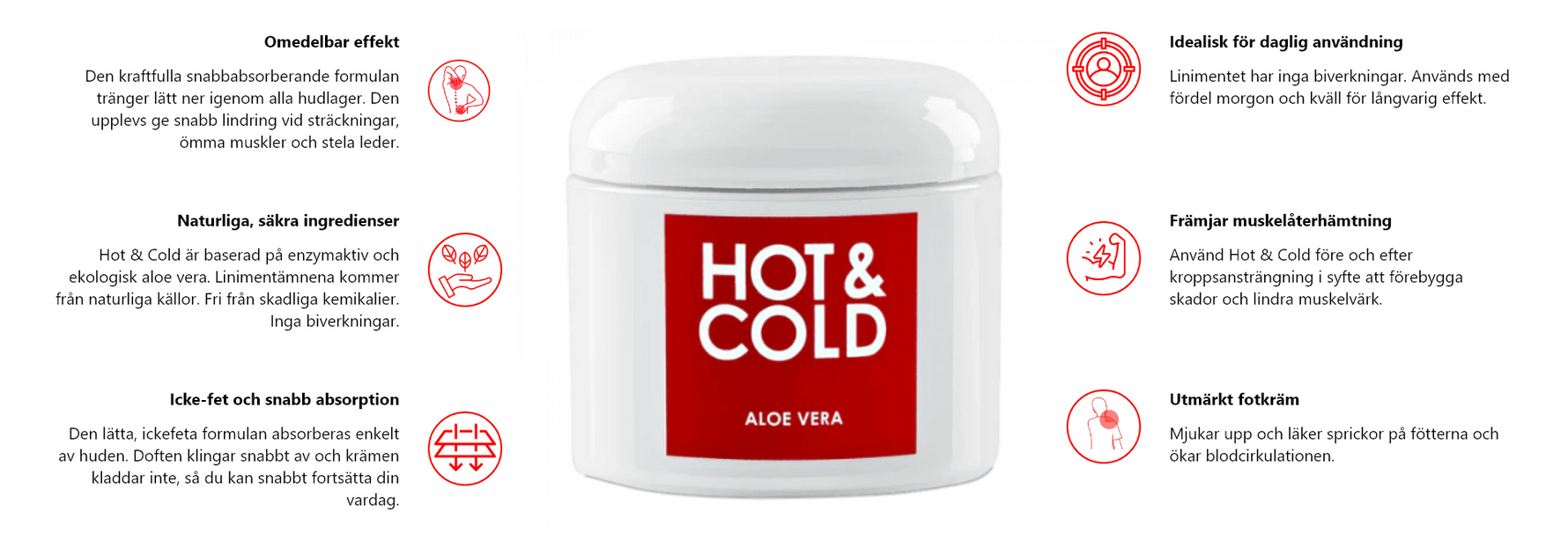 Hot & Cold - ekologiskt, naturligt Aloe Vera liniment - för hela livet ...
