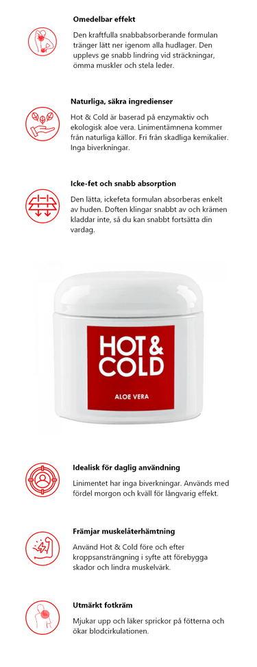 Hot & Cold - ekologiskt, naturligt Aloe Vera liniment - för hela livet ...
